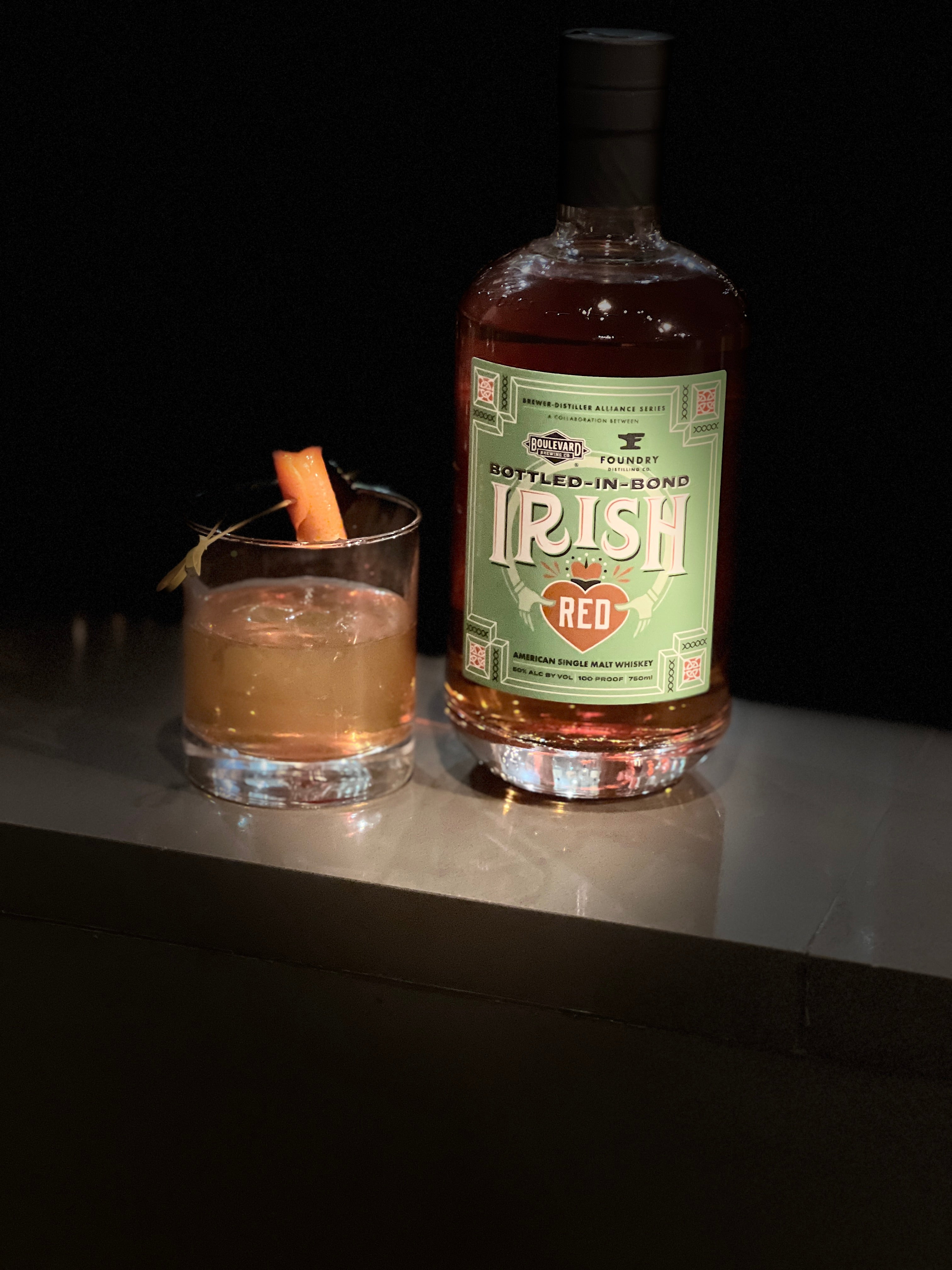 Bottle - Irish Red Whiskey - A Collaboration with Boulevard Brewery ...