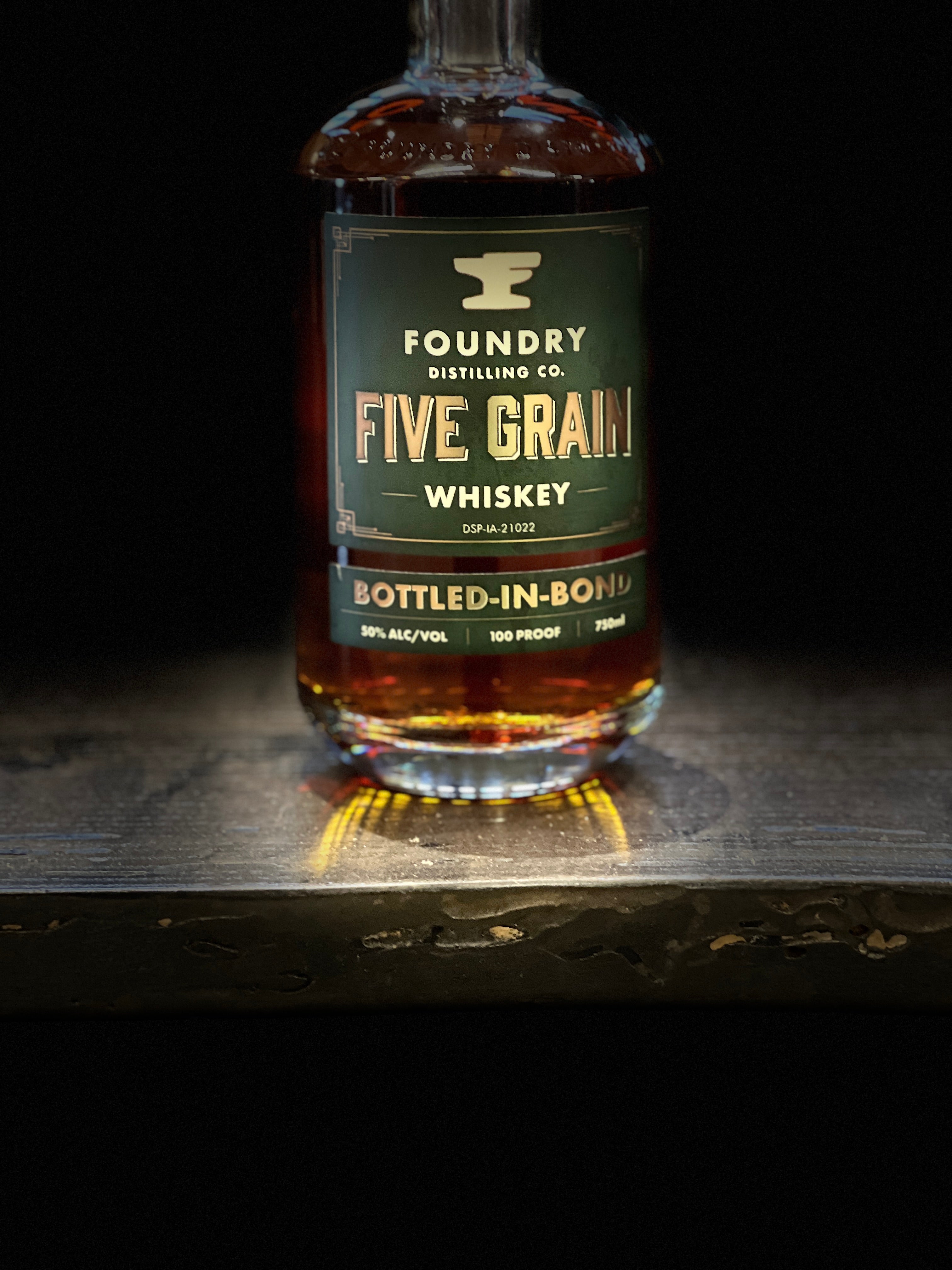 Bottle - Foundry Five-Grain Bottled-in-Bond Whiskey | Foundry Distilling Co